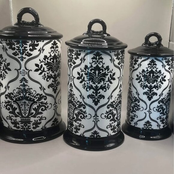 Drake Design | Kitchen | Drake Design Black White Tuscan Set Of 3 ...